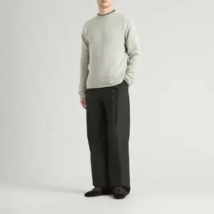 Dries Van Noten Penrud Abstract Check Wool Trousers