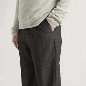 Dries Van Noten Penrud Abstract Check Wool Trousers