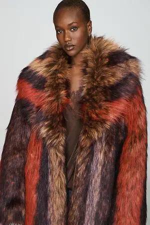 AZALEA WANG Esmara Faux Fur Coat Jacket