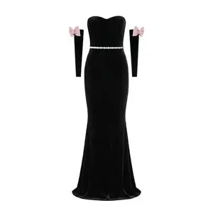 NUR KARAATA Royal Reverie Dress - Black