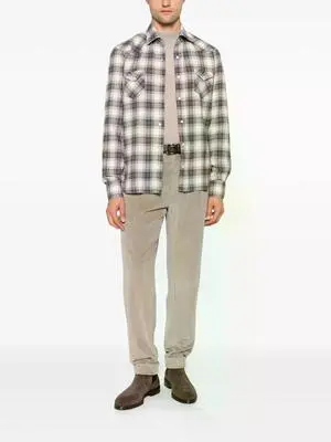 BARBA NAPOLI Check Western Shirt