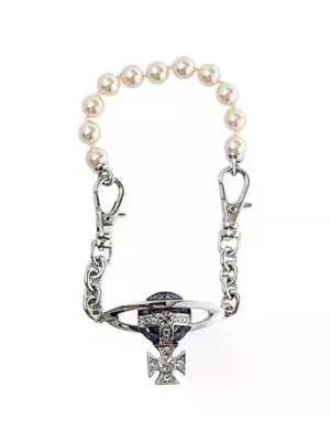 VIVIENNE WESTWOOD Orb Faux-pearl Bracelet - Silver