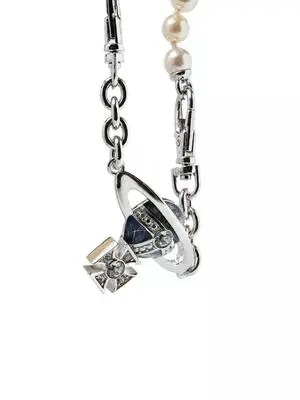 VIVIENNE WESTWOOD Orb Faux-pearl Bracelet - Silver