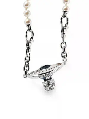 VIVIENNE WESTWOOD Orb Faux-pearl Bracelet - Silver