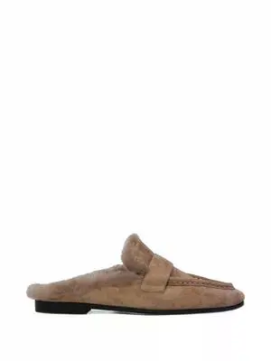 BLACK SUEDE STUDIO Theo Suede Flat Mules