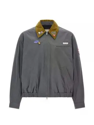 SONG FOR THE MUTE Corduroy-collar Brooch-embellished Jacket