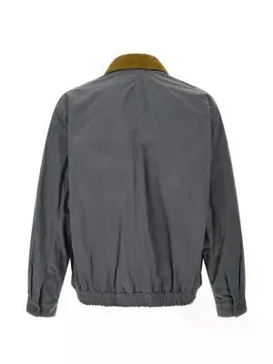 SONG FOR THE MUTE Corduroy-collar Brooch-embellished Jacket