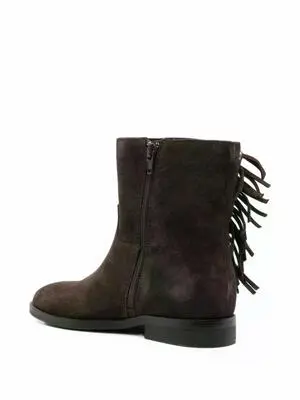 APEPAZZA Fringe-detail Studded Ankle Boots