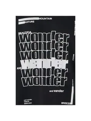 AND WANDER Logo-print Cotton-blend T-shirt