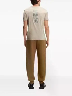 BOSS X Porsche Mercerized-cotton T-shirt With Glossy Logo - Neutrals