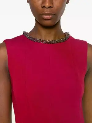 Roland Mouret Crystal-embellished Flared Midi Dress - Pink