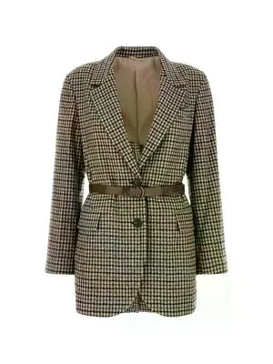 Brunello Cucinelli Madras Belted Blazer