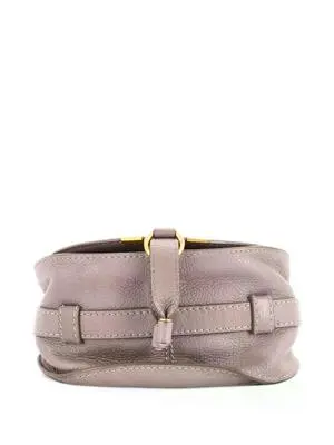 Chloé Marcie Leather Small Crossbody Bag - Grey