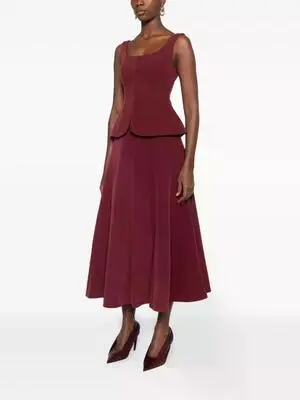 Roland Mouret Peplum-hem Sleeveless Midi Dress