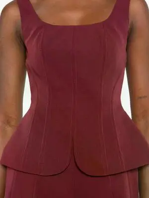 Roland Mouret Peplum-hem Sleeveless Midi Dress