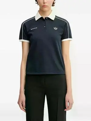 Adidas X Sporty & Rich Logo-detail Polo Shirt - Blue