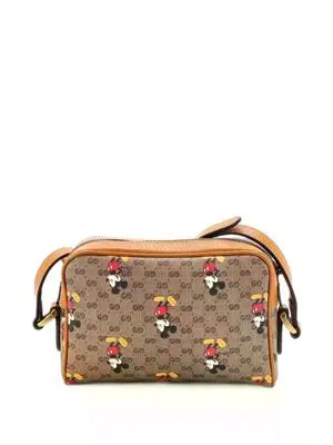 Gucci Disney Mickey Mouse Shoulder Bag Printed Mini Gg Coated Canvas Mini Crossbody Bag