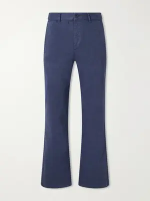 3sixteen Work Straight-leg Cotton-twill Trousers - Blue
