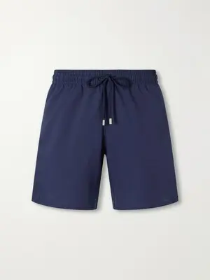 Vilebrequin Mahina Straight-leg Mid-lenght Shell Swim Shorts - Navy