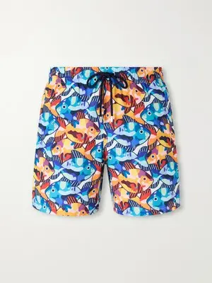 Vilebrequin Mahina Straight-leg Mid-lenght Printed Shell Swim Shorts