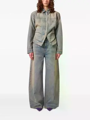 MSGM Faded Wide-leg Jeans