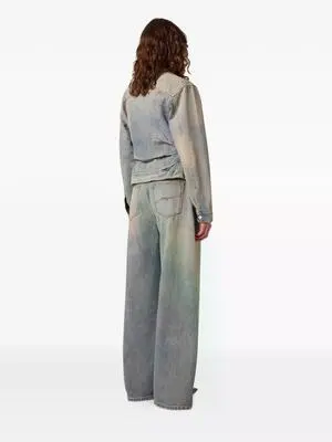 MSGM Faded Wide-leg Jeans