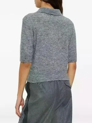 Paul & Shark Perforated-knit Polo Top