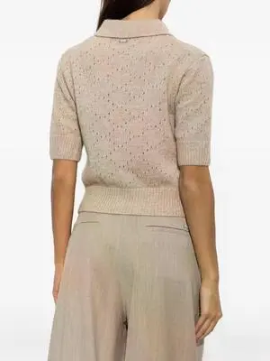Paul & Shark Perforated-knit Polo Top