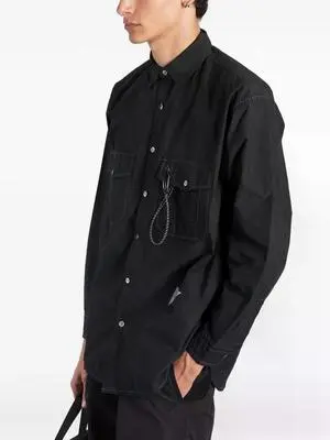 AND WANDER Cordura Logo-print Flap-pockets Shirt