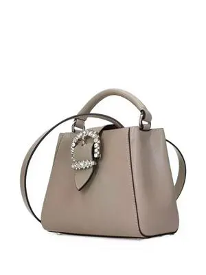 JIMMY CHOO Cheri Crystal-buckle Leather Tote Bag