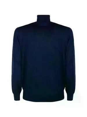 KANGRA Roll-neck Knitted Sweater - Blue