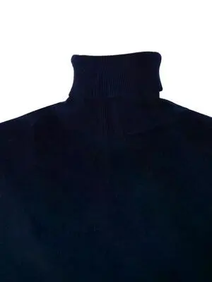 KANGRA Roll-neck Knitted Sweater - Blue