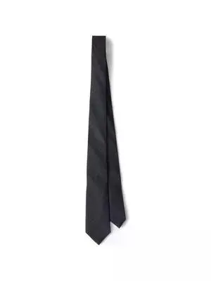 Prada Wool And Silk Tie - Grey