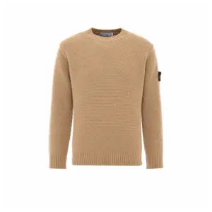 Stone Island Logo Sweater - Cream