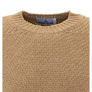 Stone Island Logo Sweater - Cream
