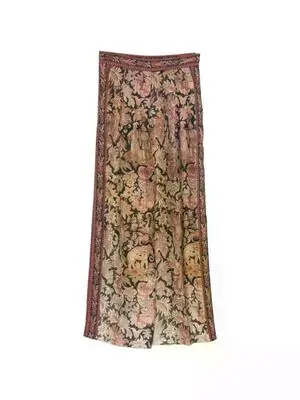 PIERRE-LOUIS MASCIA Printed Silk Trousers - Brown