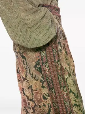 PIERRE-LOUIS MASCIA Printed Silk Trousers - Brown