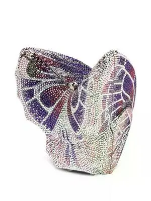 Judith Leiber Crystal-embellished Butterfly-shaped Clutch Bag - Purple