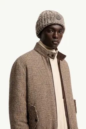 Moncler Wool Blend Bouclé Knit Beanie
