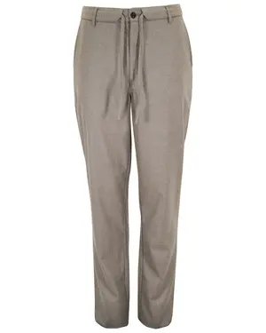 LORDS OF HARLECH Danny Ash Wool Drawstring Pant