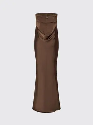 ROTATE BY BIRGER CHRISTENSEN Off-the-shoulder Draped Satin Bustier Gown