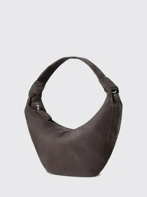 LEMAIRE Crescent-shaped Nubuck Leather Shoulder Bag With Zip Closure