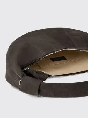 LEMAIRE Crescent-shaped Nubuck Leather Shoulder Bag With Zip Closure