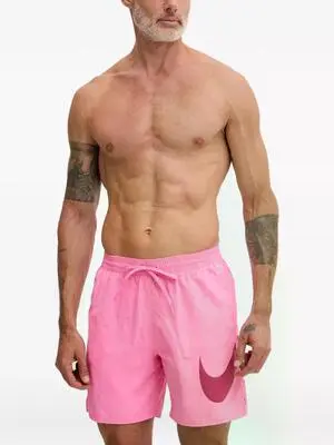 Nike Swoosh-print Drawstring Swim Shorts