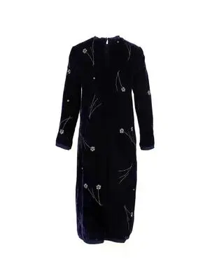 FORTE_FORTE Fleurs D'orient Velvet Midi Dress