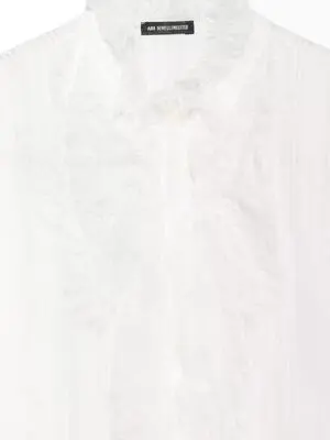 ANN DEMEULEMEESTER Ruffled Lace-trim Shirt