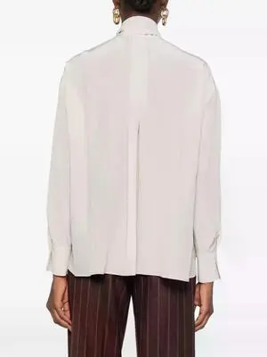 BARBA NAPOLI Pussy-bow Silk Blouse