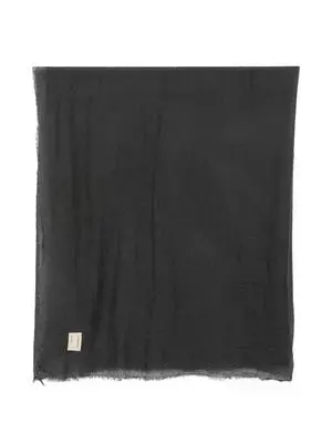 Frenckenberger Frayed Scarf - Grey