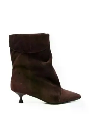 GISEL B New Miriam Pointed-toe Suede Boots - Brown