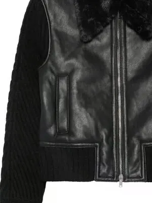 Iceberg Faux-fur-collar Panelled Jacket
